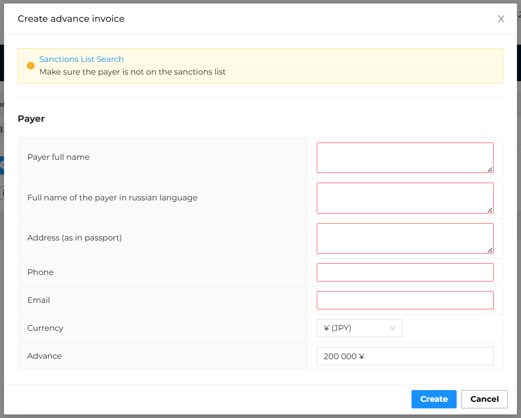 Cars - How to create invoices